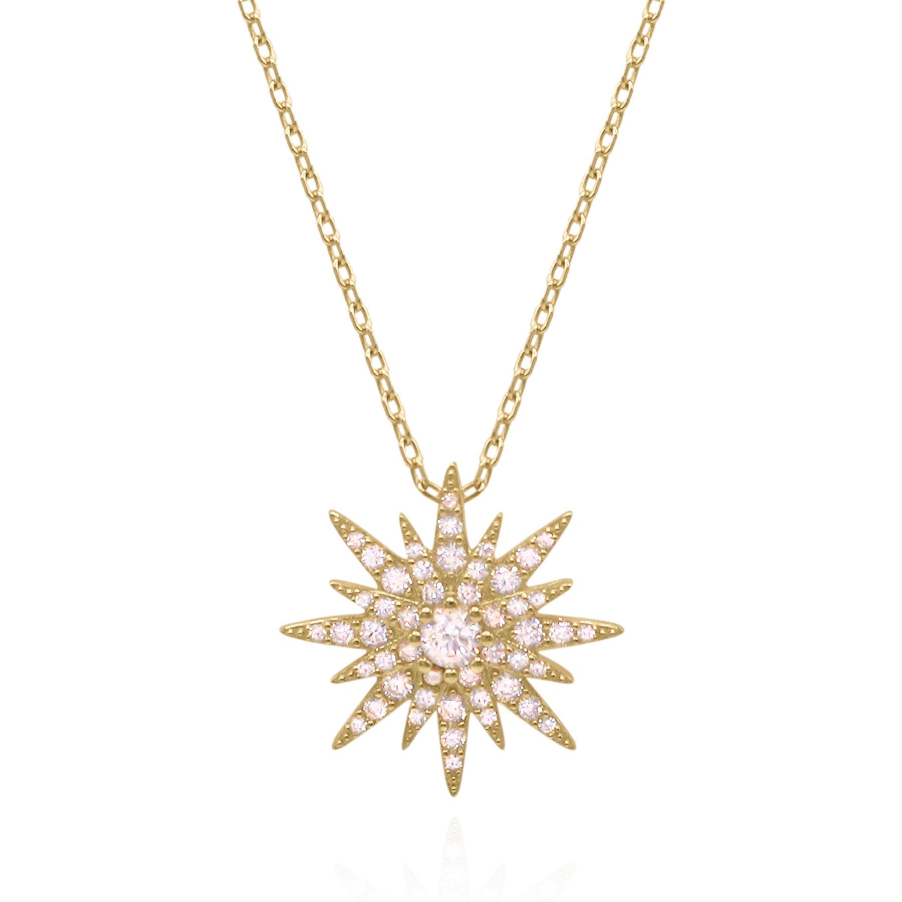Estella Starburst Necklace | 18k Gold Plated | Luna Charles