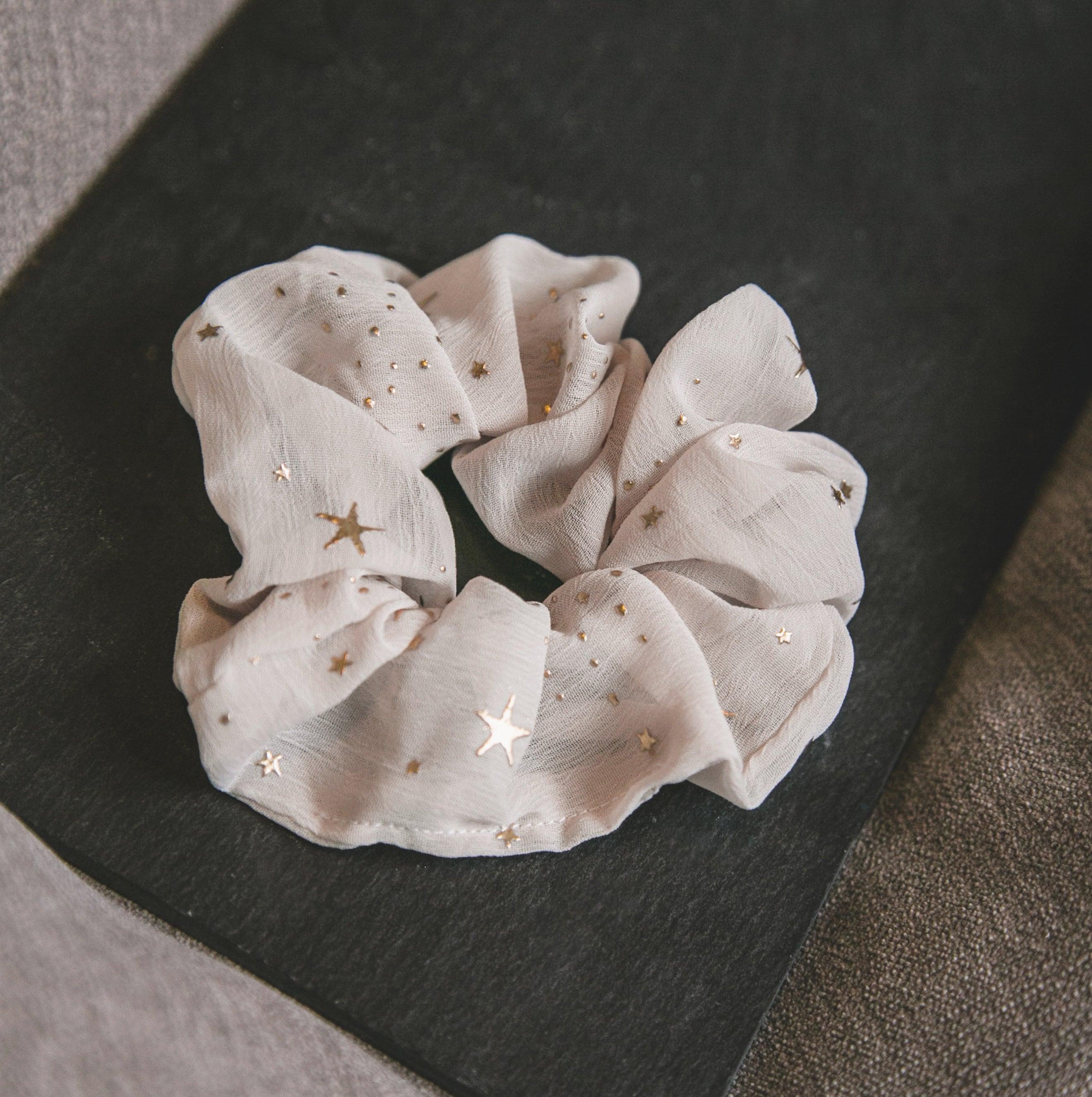 Demi Star Hair Scrunchie | Taupe | Luna Charles