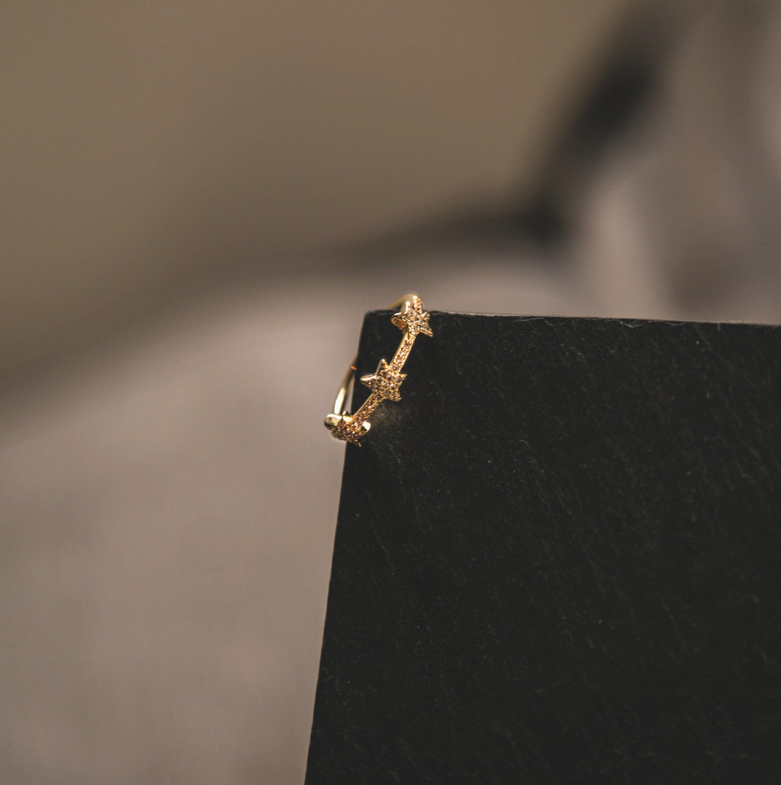 Larissa Triple Star Ring | 18ct Gold Plating | Luna Charles