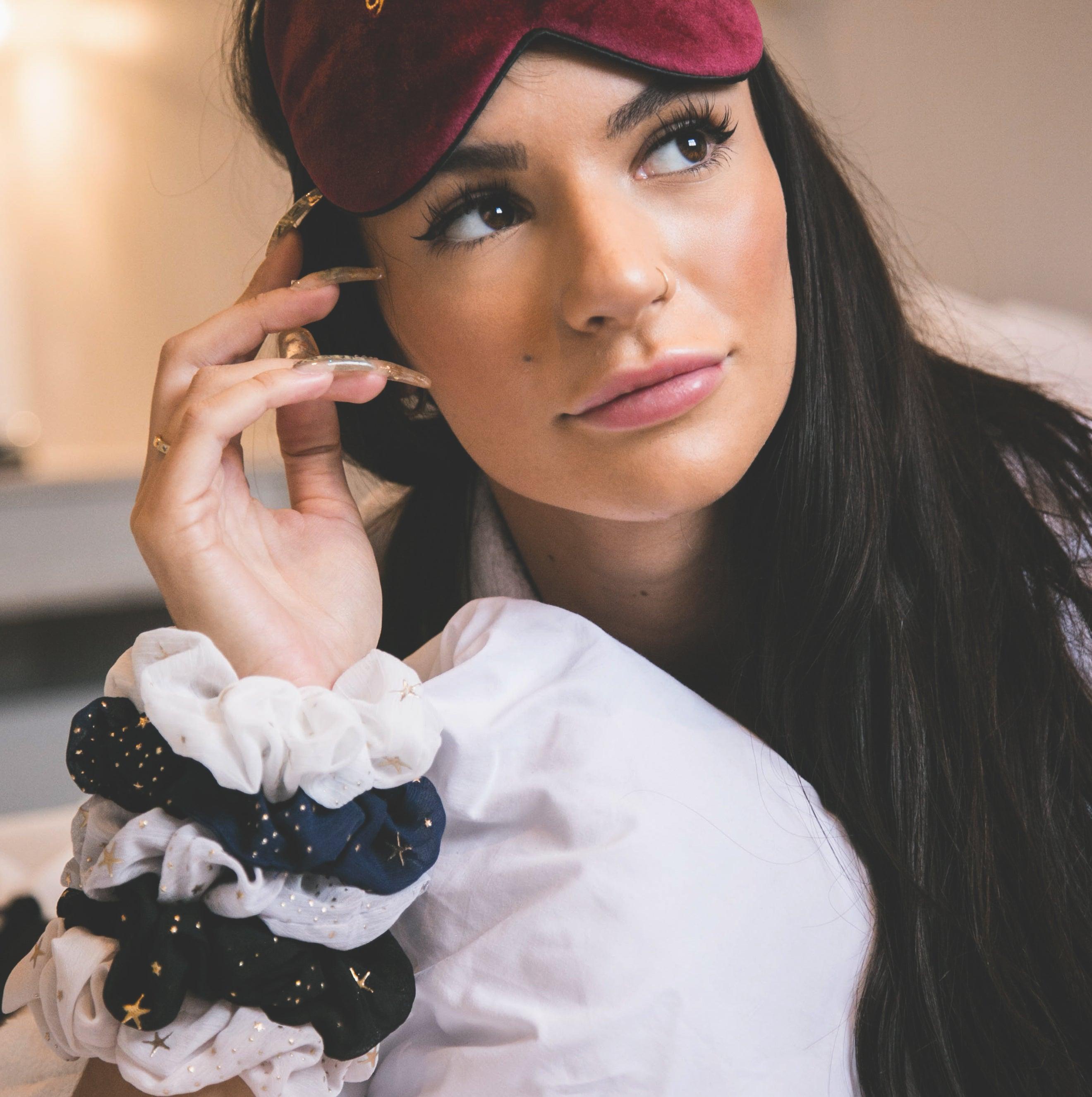 Demi Star Hair Scrunchie | Black | Luna Charles